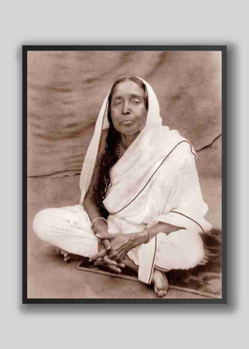 Holy Mother Sri Sarada Devi - Seated on Asana - Photo
