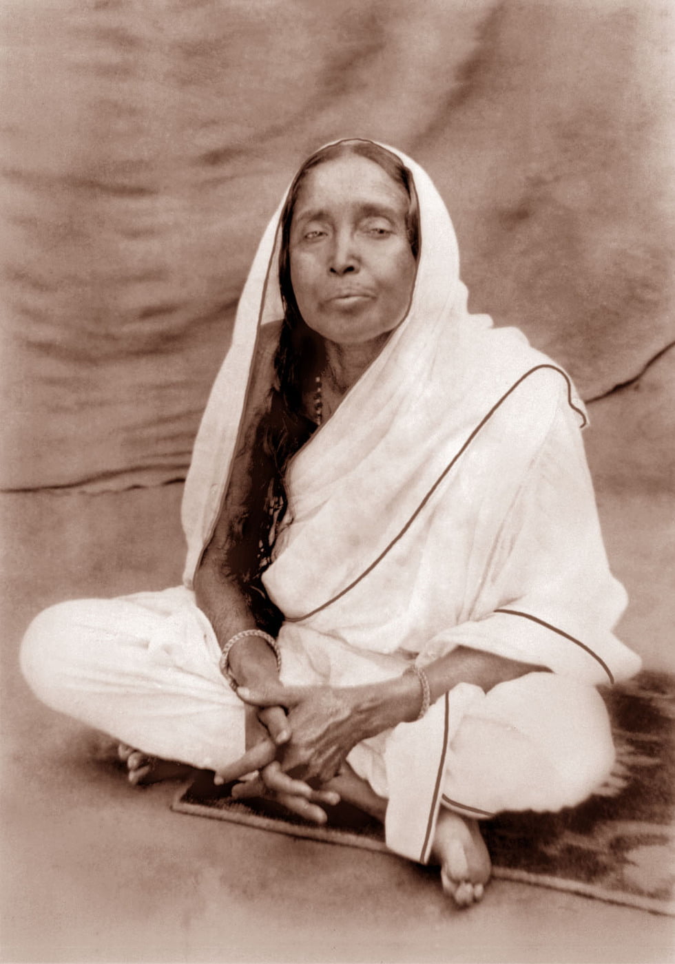 Holy Mother Sri Sarada Devi - Seated on Asana - Photo